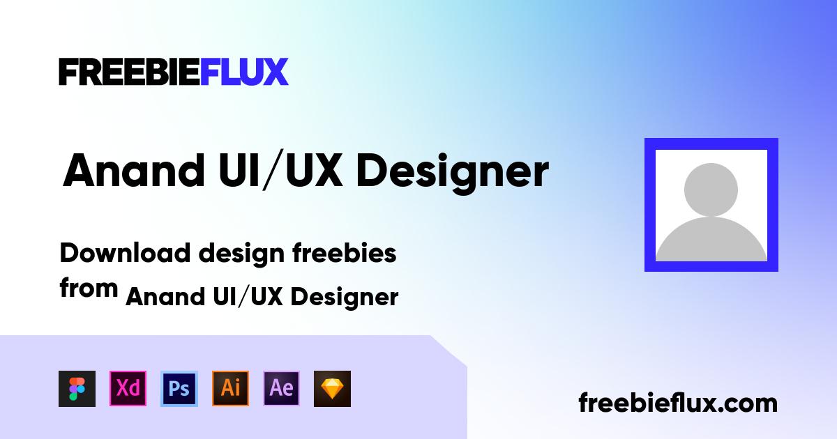 1 freebies for Figma, Adobe XD and Sketch by Anand UI/UX Designer