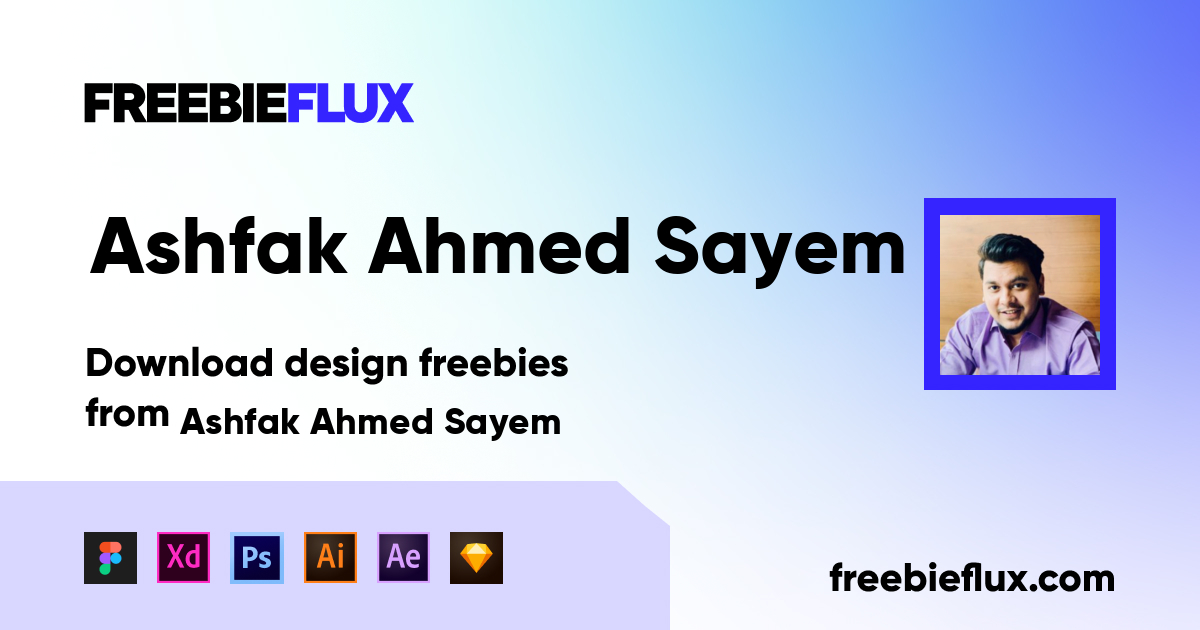 1 freebies for Figma, Adobe XD and Sketch by Ashfak Ahmed Sayem