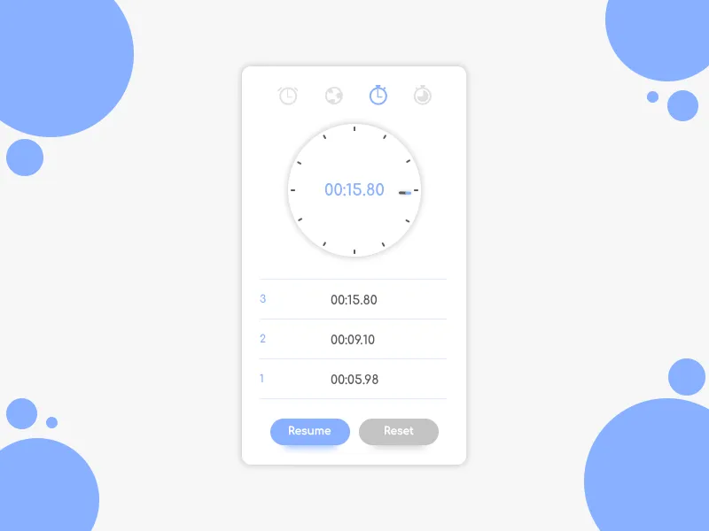 Clock App Design free figma template for App Designs