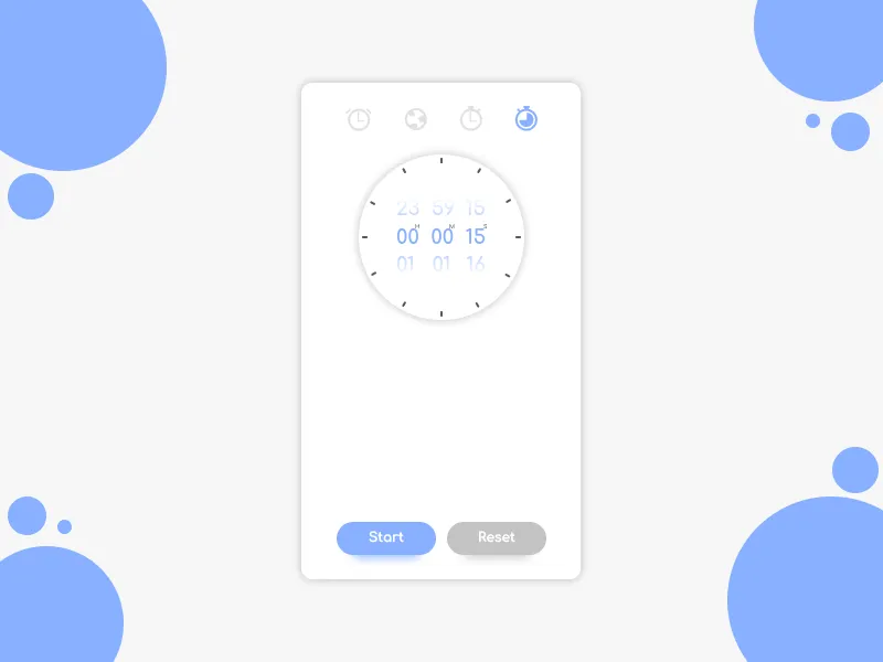 Clock App Design free figma template for App Designs