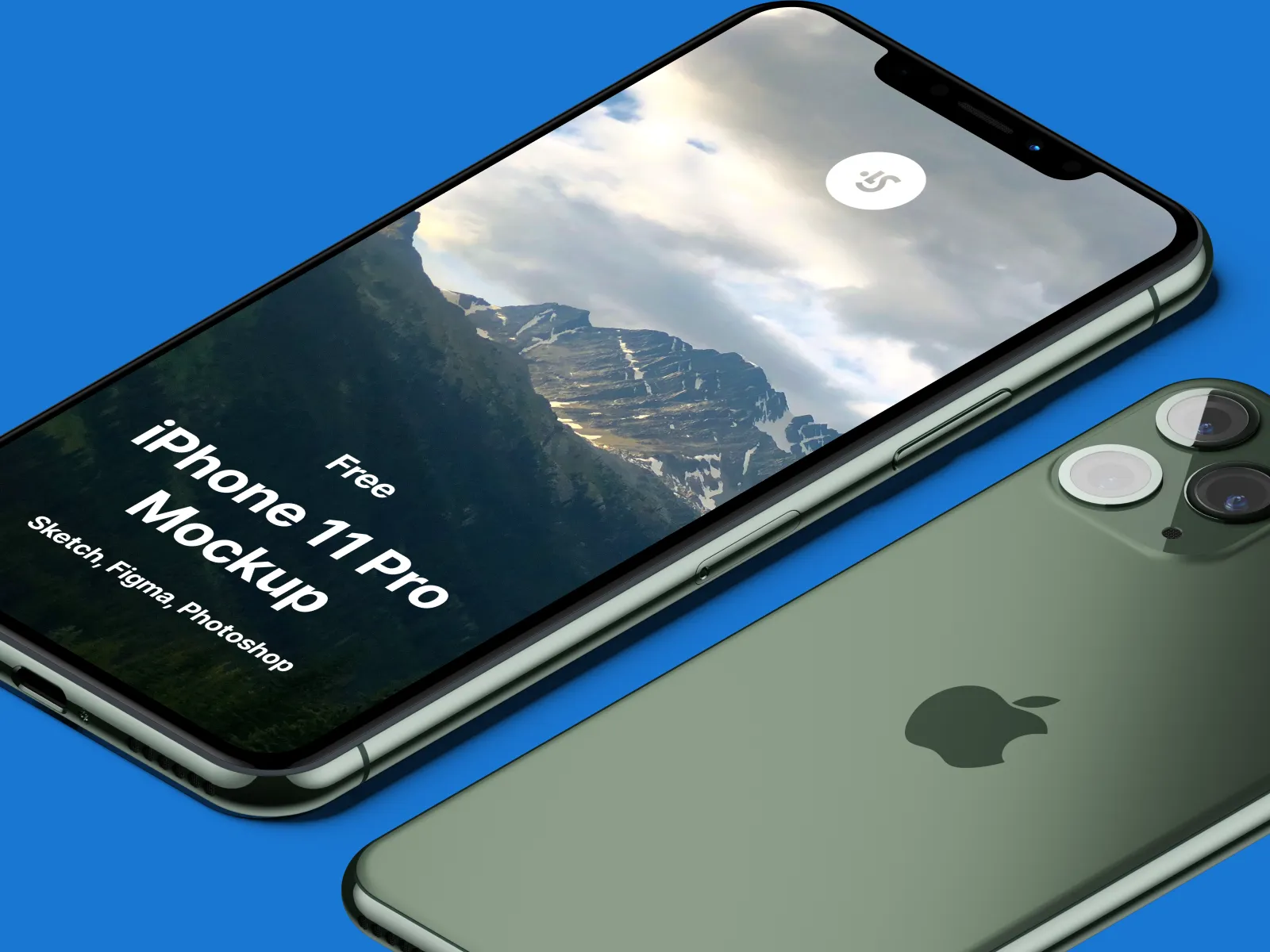 iPhone 11 Pro Perspective Mockup free figma template for App Designs