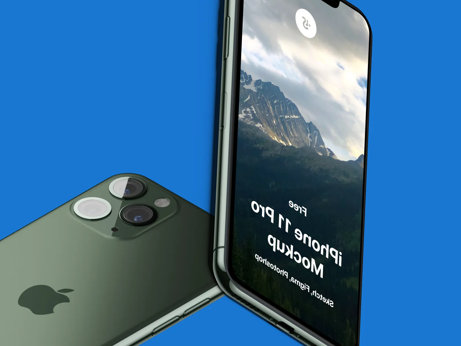 iPhone 11 Pro Perspective Mockup free figma template for App Designs