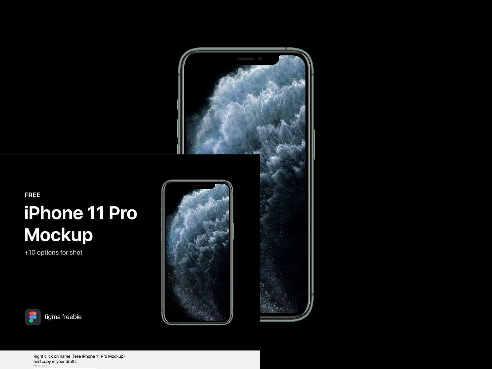 iPhone 11 Pro Realistic Mockup free figma template for Mockups