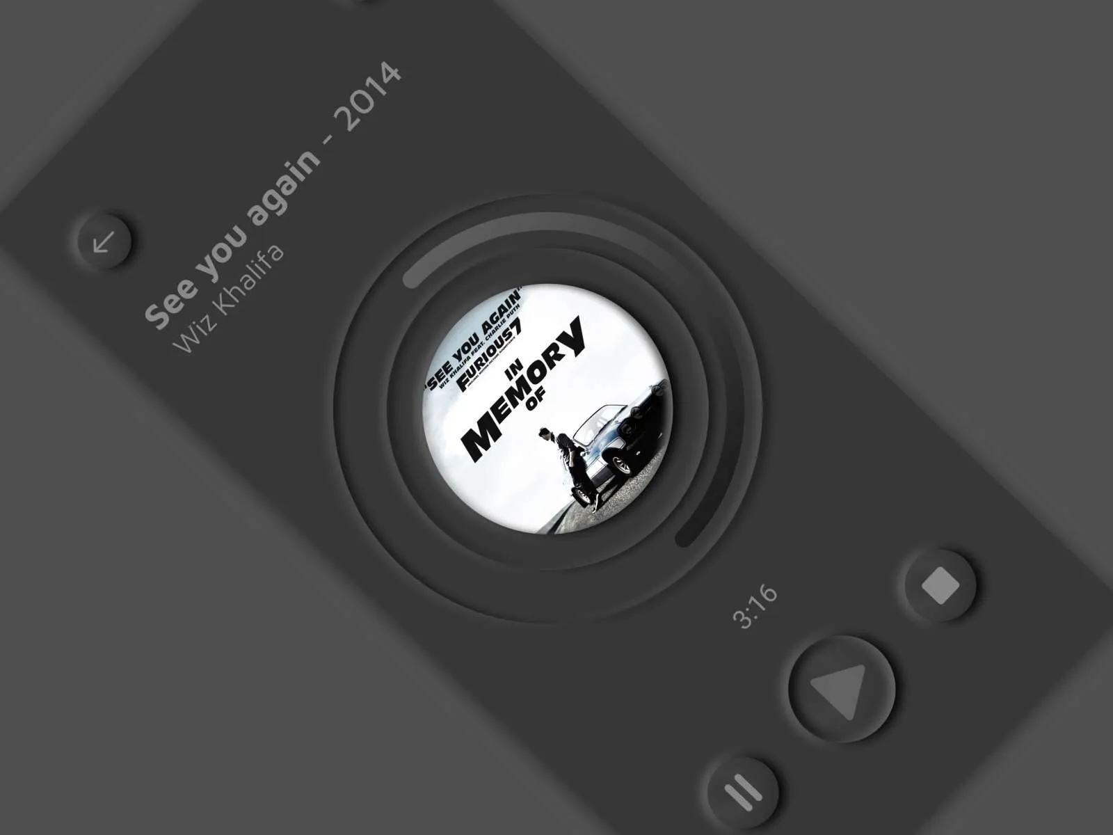 Neomorphism Dark Mode Play Music free figma template for App Designs